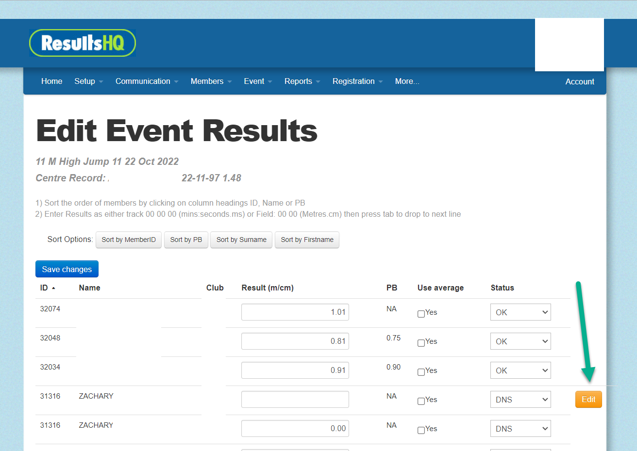 Duplicated members in results entry – Timing Solutions Support Forum