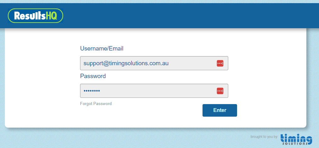 Logging into the ResultsHQ State/Peak Body profile – Timing Solutions ...